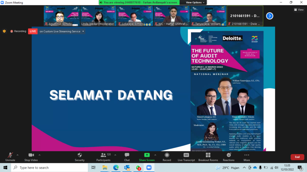 National Webinar – The Future Audit Technology – Accounting