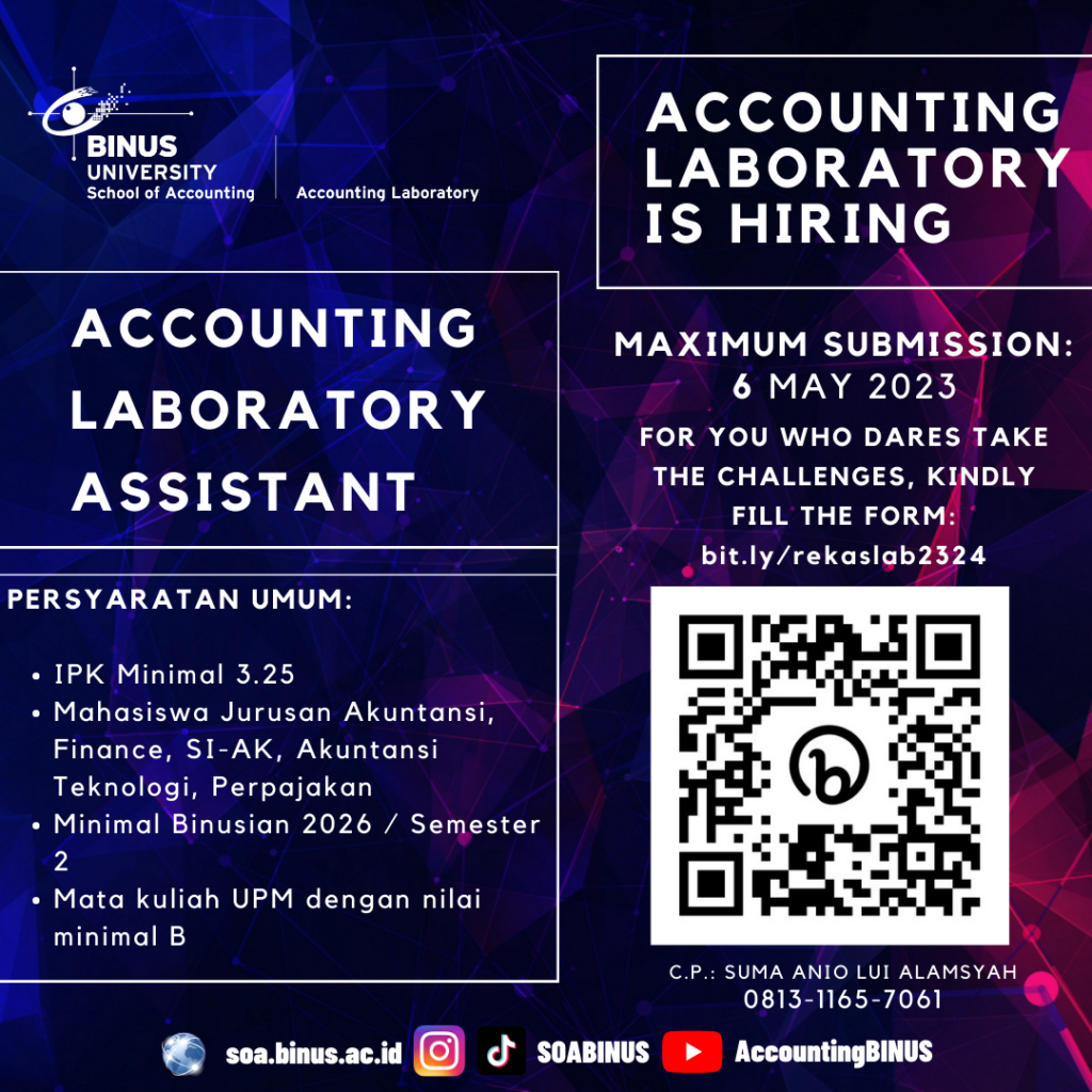 Accounting Lab is Hiring (2023/2024 Period) – Accounting