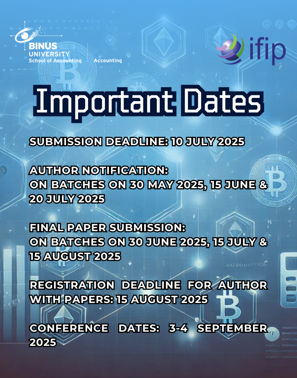 Important Dates | IFIP-2025